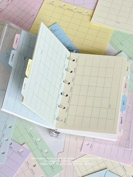 12-month Schedule Planner Pads M5/A7 Refills – ChicChoi
