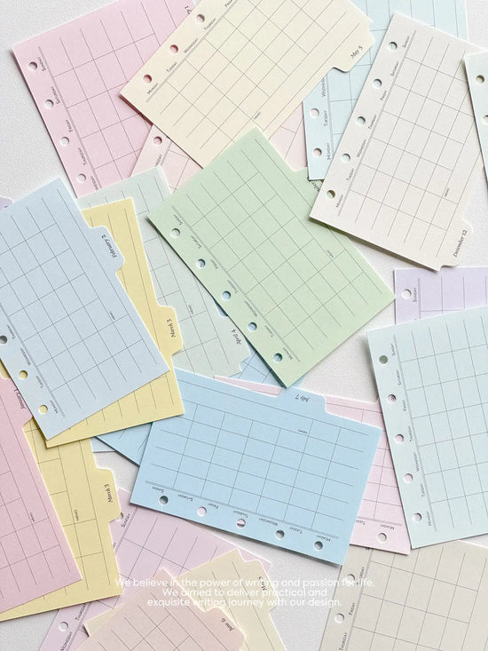 12-month Schedule Planner Pads M5/A7 Refills – ChicChoi