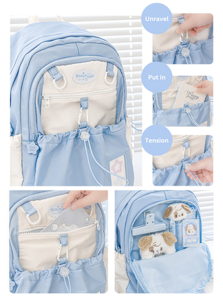Cream Star Drawstring Backpack – ChicChoi