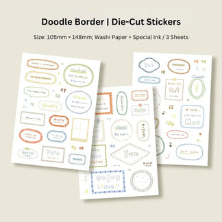 Writing Notes & Doodle Border Washi Tapes & Die-cut Stickers – ChicChoi